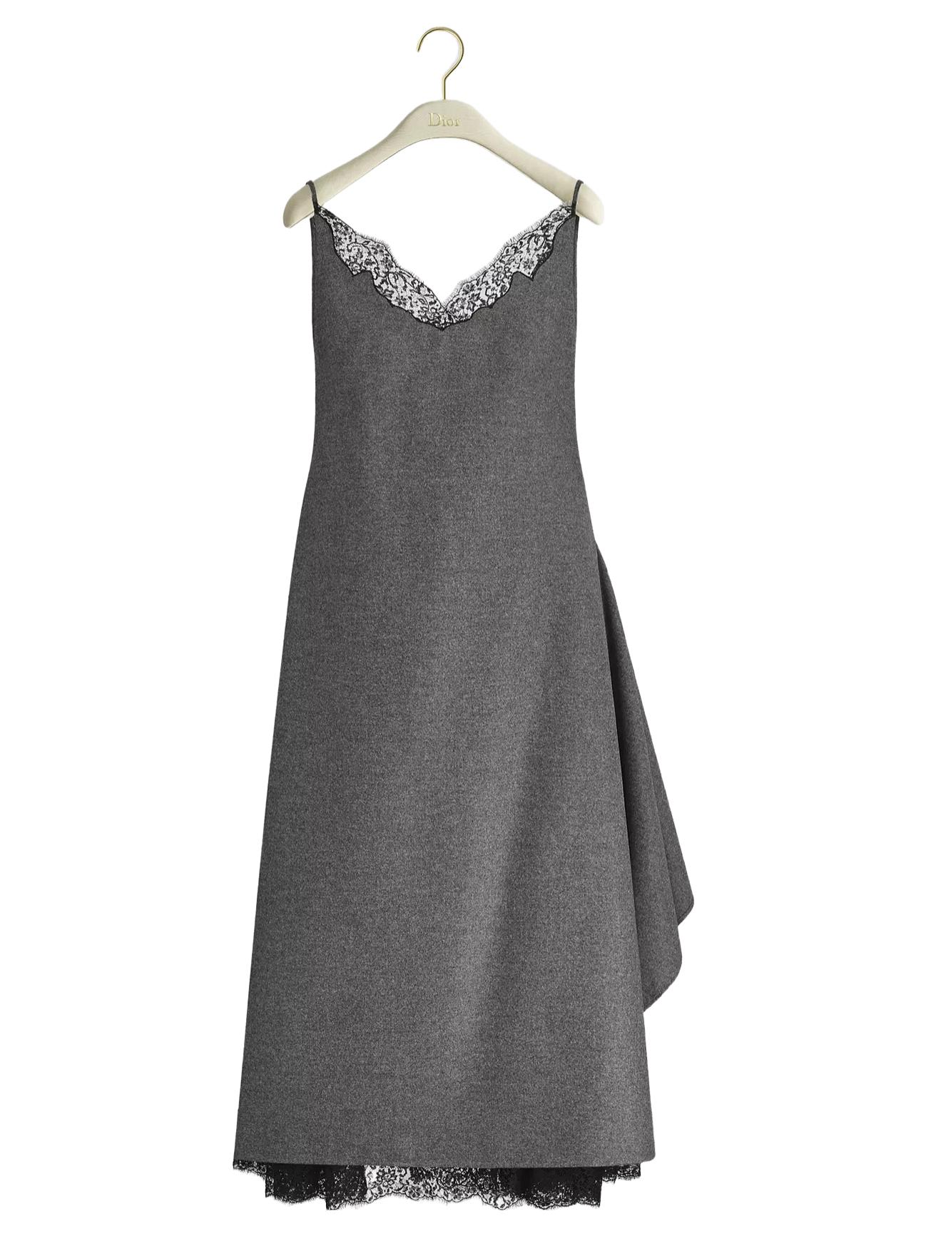 MAISON MARGIELA Lace-Trim Midi Dress